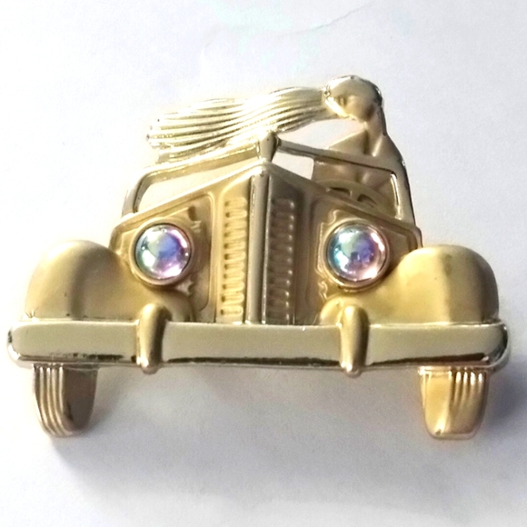 Ajc | Jewelry | Vtg Ajc Deco Revival Flapper Gatsby Car Gold Tone ...